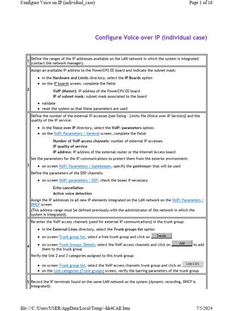 Procedure Files Pdf Ip Address Voice Over Ip
