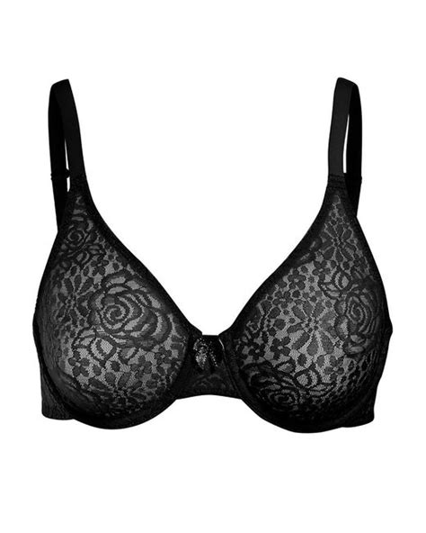 Wacoal Halo Lace Underwire Bra In Black Lyst