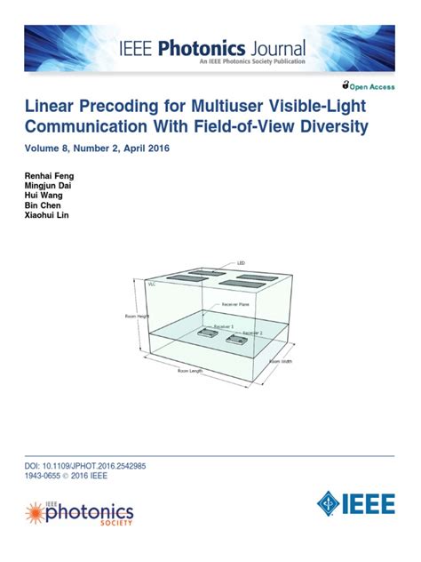 linear precoding for multiuser visible light communication with field
