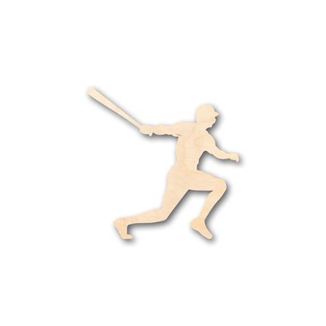 Unfinished Wood Baseball Player Shape Craft Up To 46 Diy 24 Hour