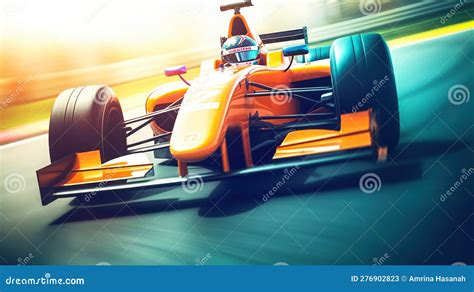 Car Racing On A Track With Motion Blur Generative Ai Stock Illustration Illustration Of Grand