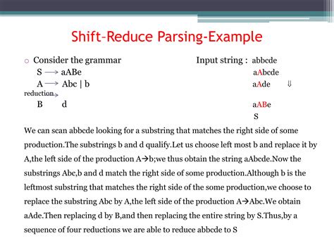 Bottom Up Parsing Pptx
