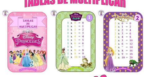 Tabla De Multiplicar Princesas Tablas De Multiplicar Multiplicar