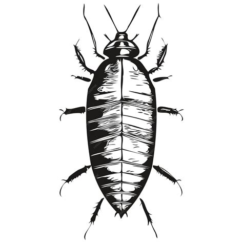 Realistic Cockroach Vector Hand Drawn Animal Illustration Cockroaches
