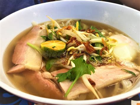 Vietnamese Pork Belly Pho Soup Stock Image Image Of Belly Sprouts