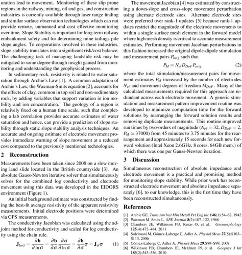 simultaneous reconstruction of resistivity and electrode movement after