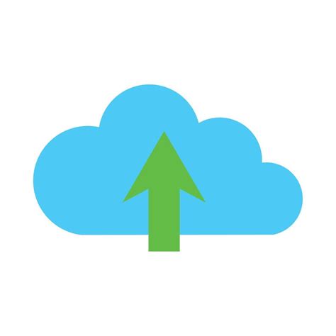 cloud computing upload data storage isolated flat style icon 13164983