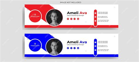 Premium Vector Minimal Email Signature Template Or Design