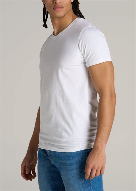 Stretch Cotton V Neck T Shirt For Tall Men American Tall