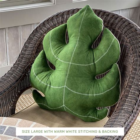 Sewing Pattern Monstera Leaf Decorative Pillow Print Able Instructions And Template 2 Sizes