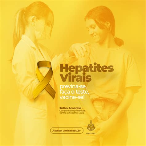 Uncisal divulga campanha Julho Amarelo de conscientização sobre as