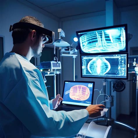 premium photo doctor using virtual 3d projection ai biotechnology