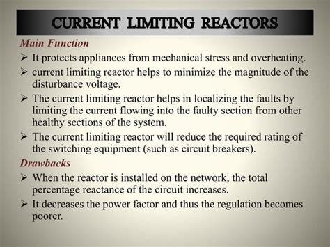 CURRENT LIMITING REACTORS PPTX