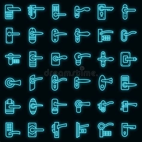 Set Door Handles Stock Illustrations 274 Set Door Handles Stock