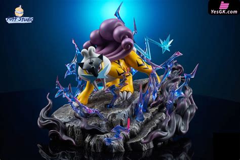 Pokémon Three Holy Beast Raikou Resin Statue Puff Studio In Stock