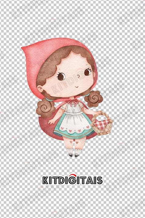 Chapeuzinho Vermelho Png Aquarela Em 2025 Chapeuzinho Vermelho Festa