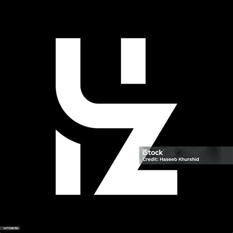 Logo Zh Minimal Icône Dune Lettre Zh Sur Fond De Luxe Idée De Logo