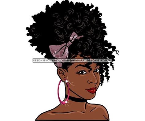 Afro Lady Bamboo Earrings Hair Accessories Beautiful Black Etsy