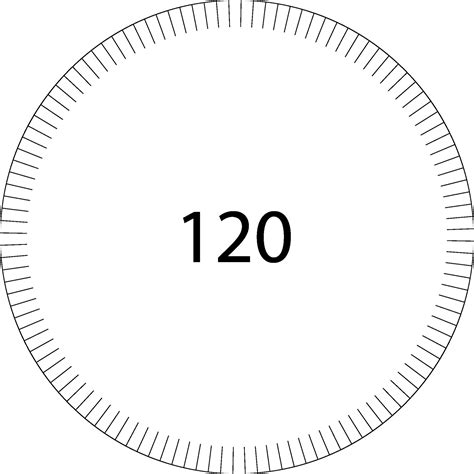 Circle Dial Scale Division Round Template Circular Dial Scales 120