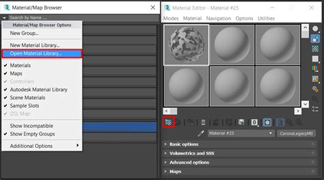 How To Open Corona Material Sets Ds Max Chaos Help Center