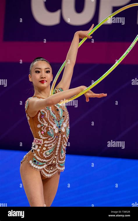 Japans Chisaki Oiwa During The Fig Rhythmic Gymnastics World Cup