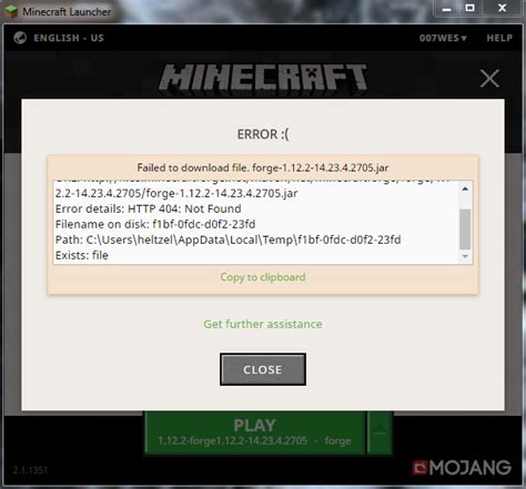 Failed To Download File Forge Minecraft Launcher Page Support Bug Reports Forge Forums