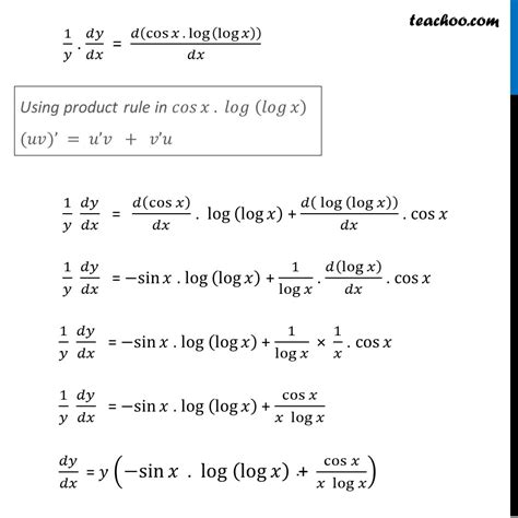 Ex 55 3 Differentiate The Function Log Xcos X Teachoo
