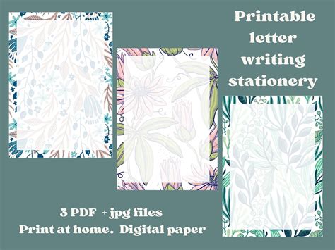 Floral Patterned Writing Letter Template Graphic By Evatemplates