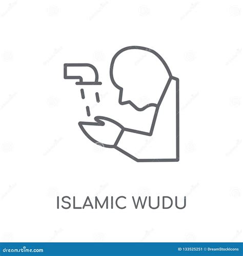 Islamic Wudu Icon Trendy Modern Flat Linear Vector Islamic Wudu Icon