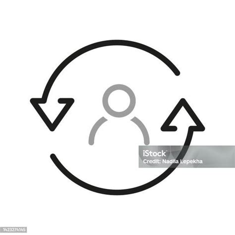 간단한 팀 작업 관련 벡터 라인 아이콘 사용자 업데이트와 같은 아이콘이 들어 있습니다 얇은 윤곽선 아이콘 팩 벡터 일러스트레이션 아이콘에 대한 스톡 벡터 아트 및 기타