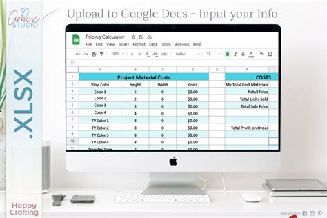 Material Cost Calculator Craft Calculator USD CAD GBP AUD 1141661 Customizable Templates