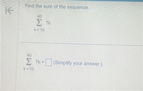 solved find the sum of the