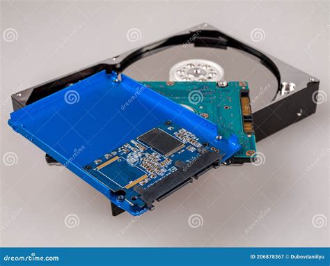 Different Types Of Computer Drives Hard Disk Drives And SSD Drives Of Different Generations