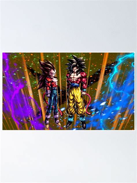 Goku And Vegeta Ssj4 Poster For Sale By Tavpictures Redbubble