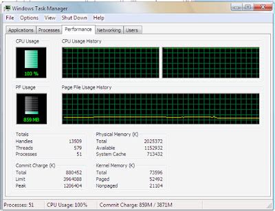 CPU USAGE 100 HIDUPKU