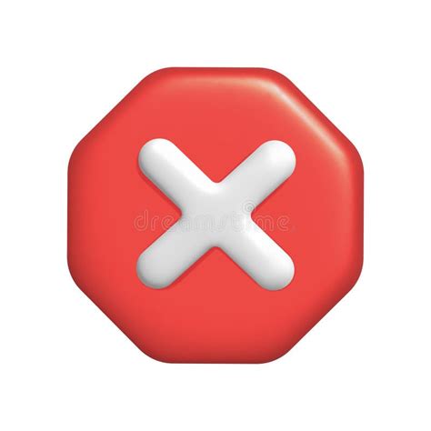 3d Rendering Of Red Cross Vector Illustration Of Right And Wrong