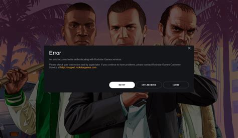 How To Fix “an Error Occurred While Authenticating With Rockstar Games