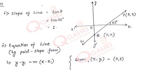 Class ICSE Maths Important Questions Chapter Equation Of Line