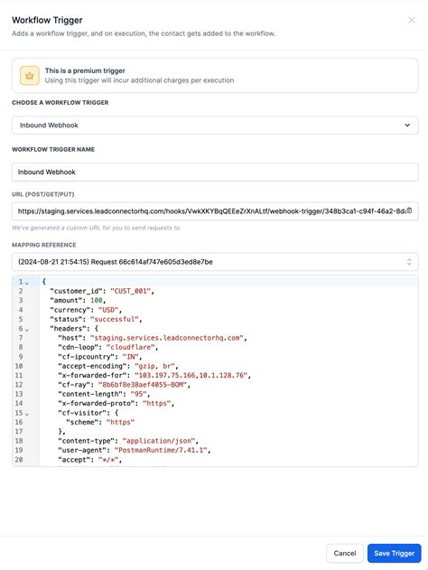Workflow Trigger Inbound Webhook Highlevel Support Portal