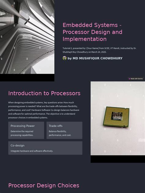 Embedded Systems Processor Design And Implementation Pdf Central