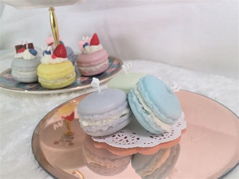 Macaron Candle Customised Scented Candles Handmade Desert Candles