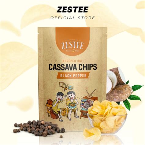 Zestee Premium Black Pepper Cassava Chips 100g Shopee Malaysia