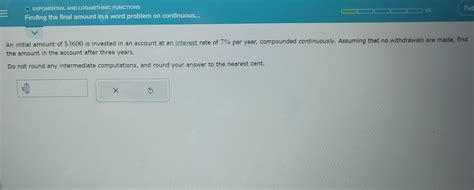 Solved Exponential And Logarithmic Functions 15 Fat Finding The Final