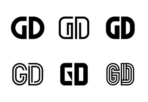 편지 Gd 로고 세트 0명에 대한 스톡 벡터 아트 및 기타 이미지 0명 개념 개념과 주제 Istock