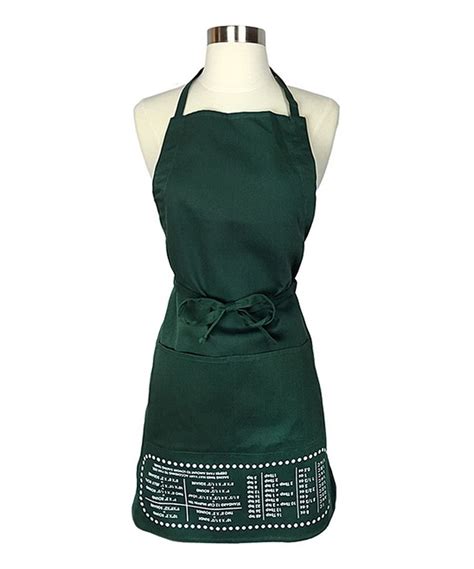 Forest Green Cheat Sheet Apron Baking Apron Womens Aprons