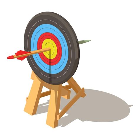 Premium Vector Arrow Target Icon Isometric Illustration Of Arrow