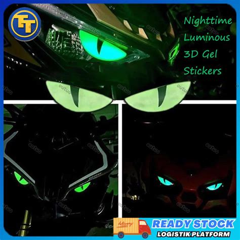 Jual Tiga Dimensi Stiker Mata Motor Sticker Reflektor 3d Stiker Mobil