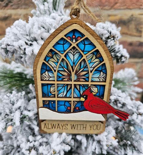 Stain Glass Inspired Cardinal Ornament Theknottyscroller