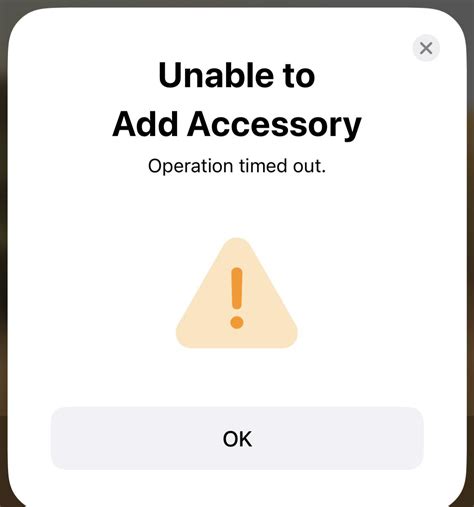 What Is Unable To Add Accessory Operation Timed Out Rhomekit