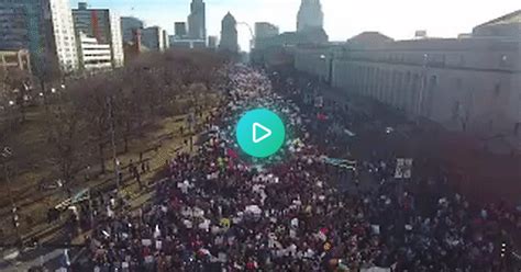 Drone Footage Of Womens March Downtown St Louis Mo 2017 01 21
